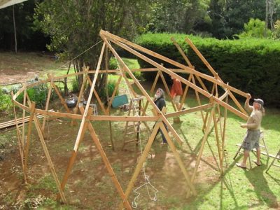 Reciprocal Roof Research - Milkwood: permaculture courses, skills + stories