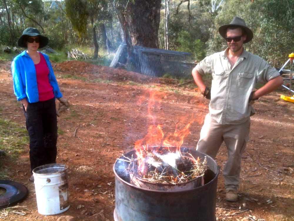Making Biochar: Building Our First Dome School Biochar Stove - Milkwood ...