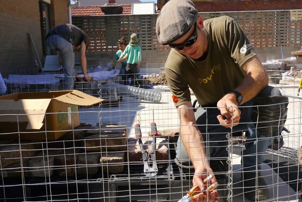 107 Rooftop Garden Build: The Gabions - Milkwood: permaculture courses ...