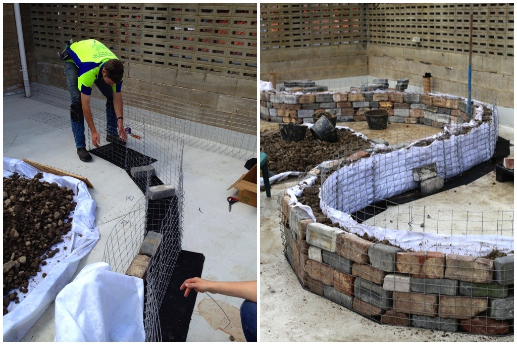 107 Rooftop Garden Build: The Gabions - Milkwood: permaculture courses ...