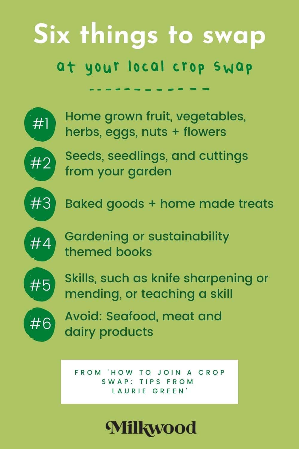 How To Join A Crop Swap: Tips From Laurie Green - Milkwood